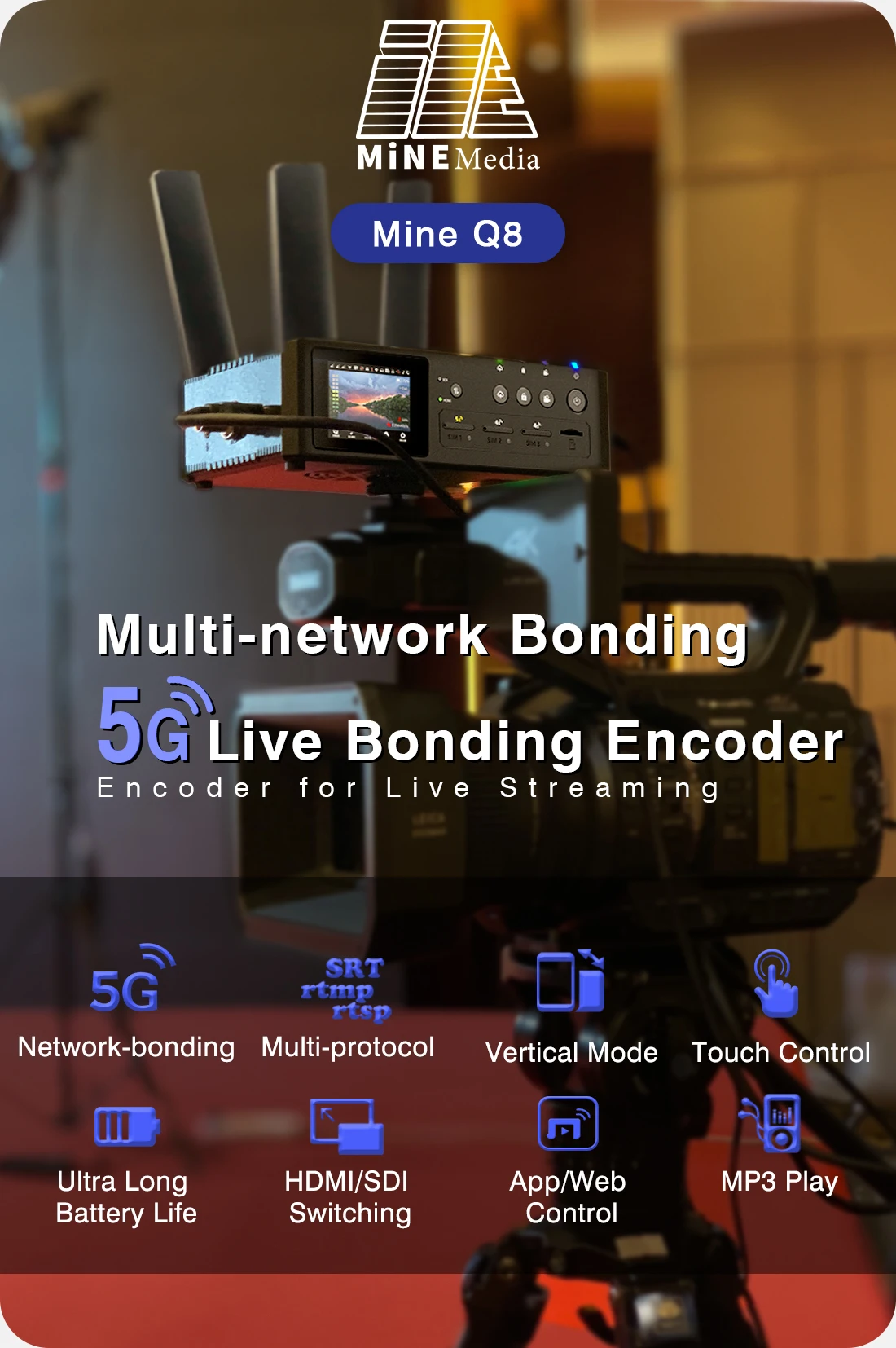5G Bonding Encoder SRT RTMP - Live Streaming Solutions