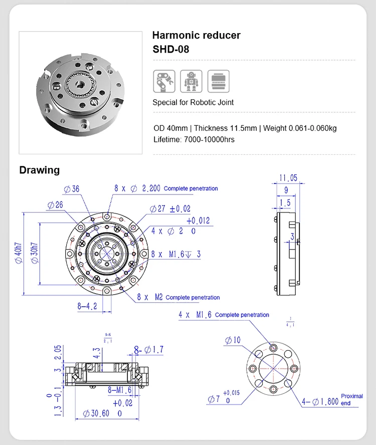 Avatar Harmonic Drive Reducer - High Precision & Durability