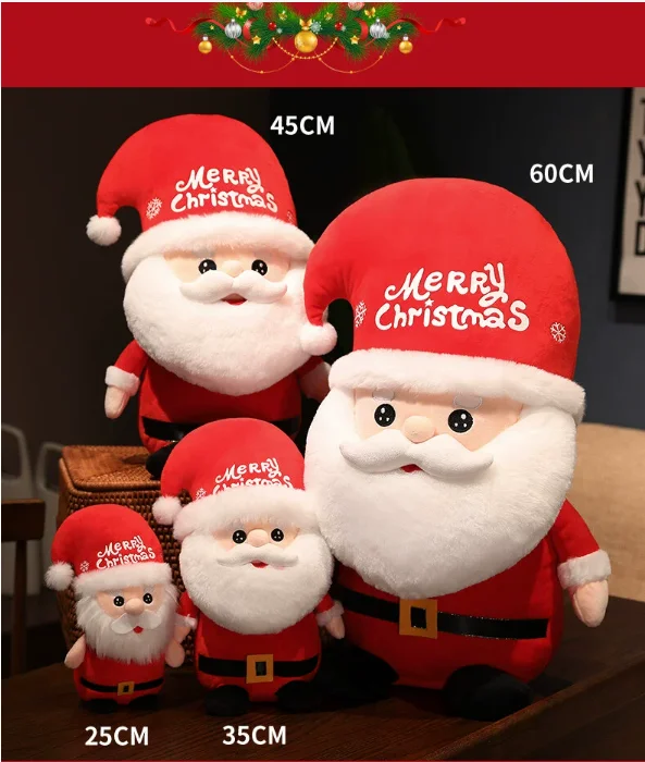 Cute Santa Claus Plush Doll Christmas Hat Decoration Gift Xmas Plush ...