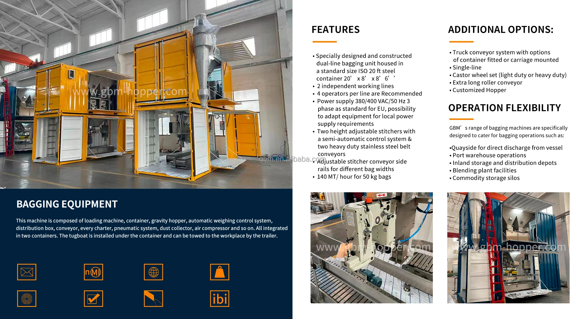 GBM Dockside Mobile Bagging Unit - Efficient Material Handling