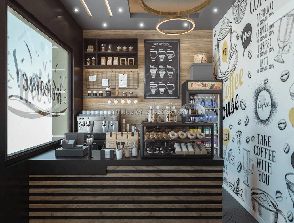 Cafe Modern - Stylish Small Bar Counter for Coffee Shop