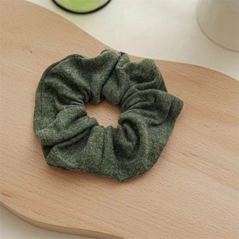 New Simple Fashion Cashmere Wool Thick High Elastic Hair Scrunchies ...