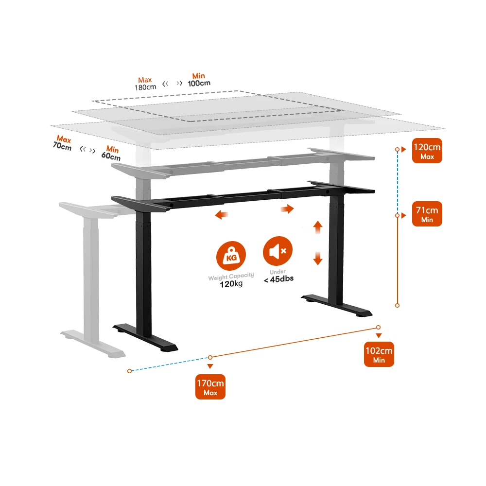 Wquantum Factory Direct Pc Computer Desk Office Furniture Desk Dual ...