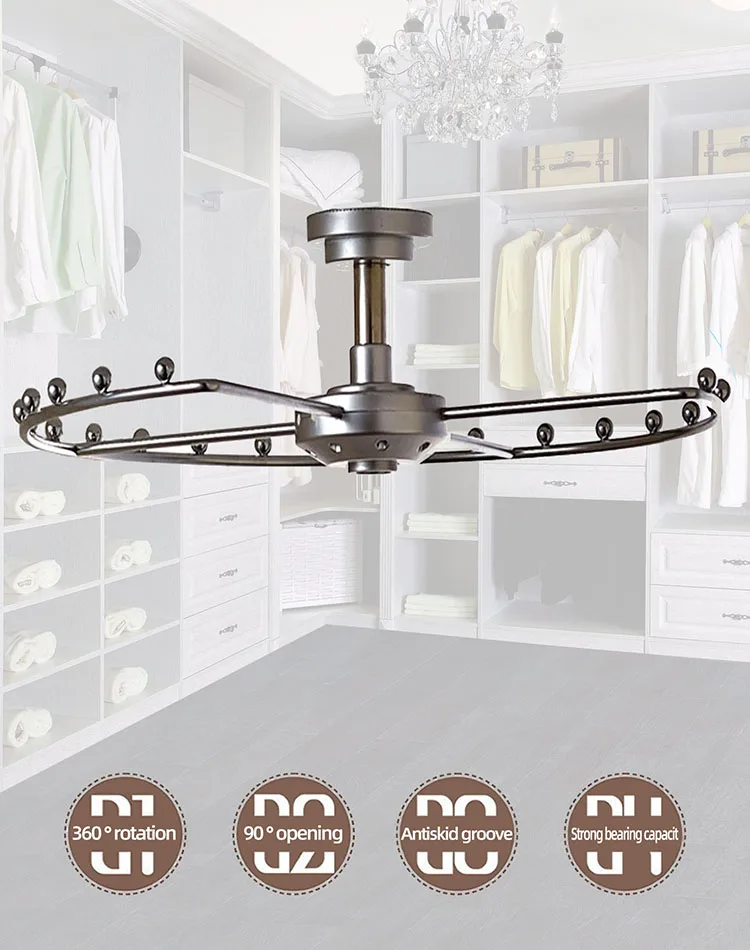 Drawer Type Top Mounted 360 Degree Rotating Clothes Rack,Suitable For ...