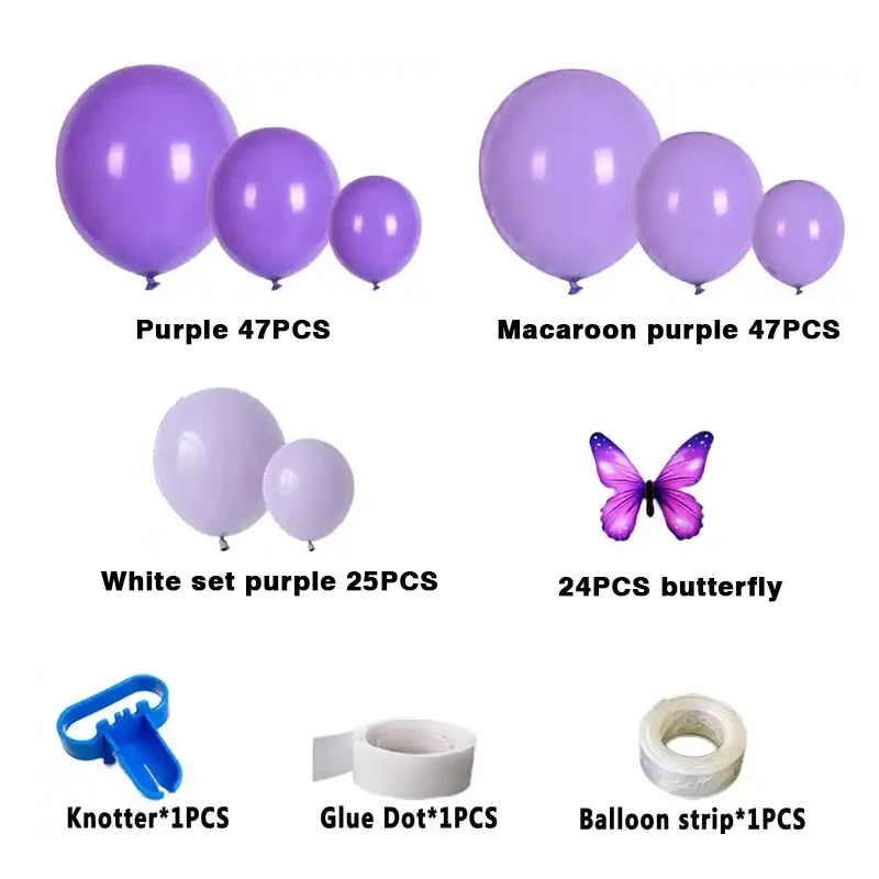 130 Pack Pastel Purple Ballons - Perfect for Party Decor