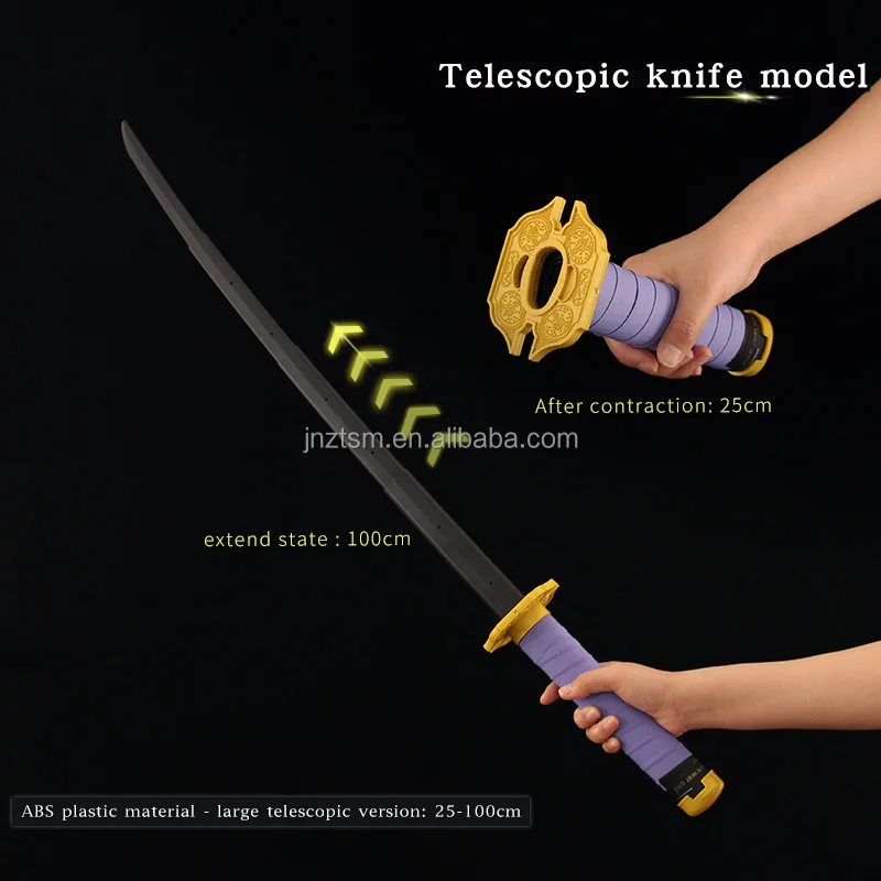 100cm Anime Sword - Retractable Plastic Katana for Cosplay