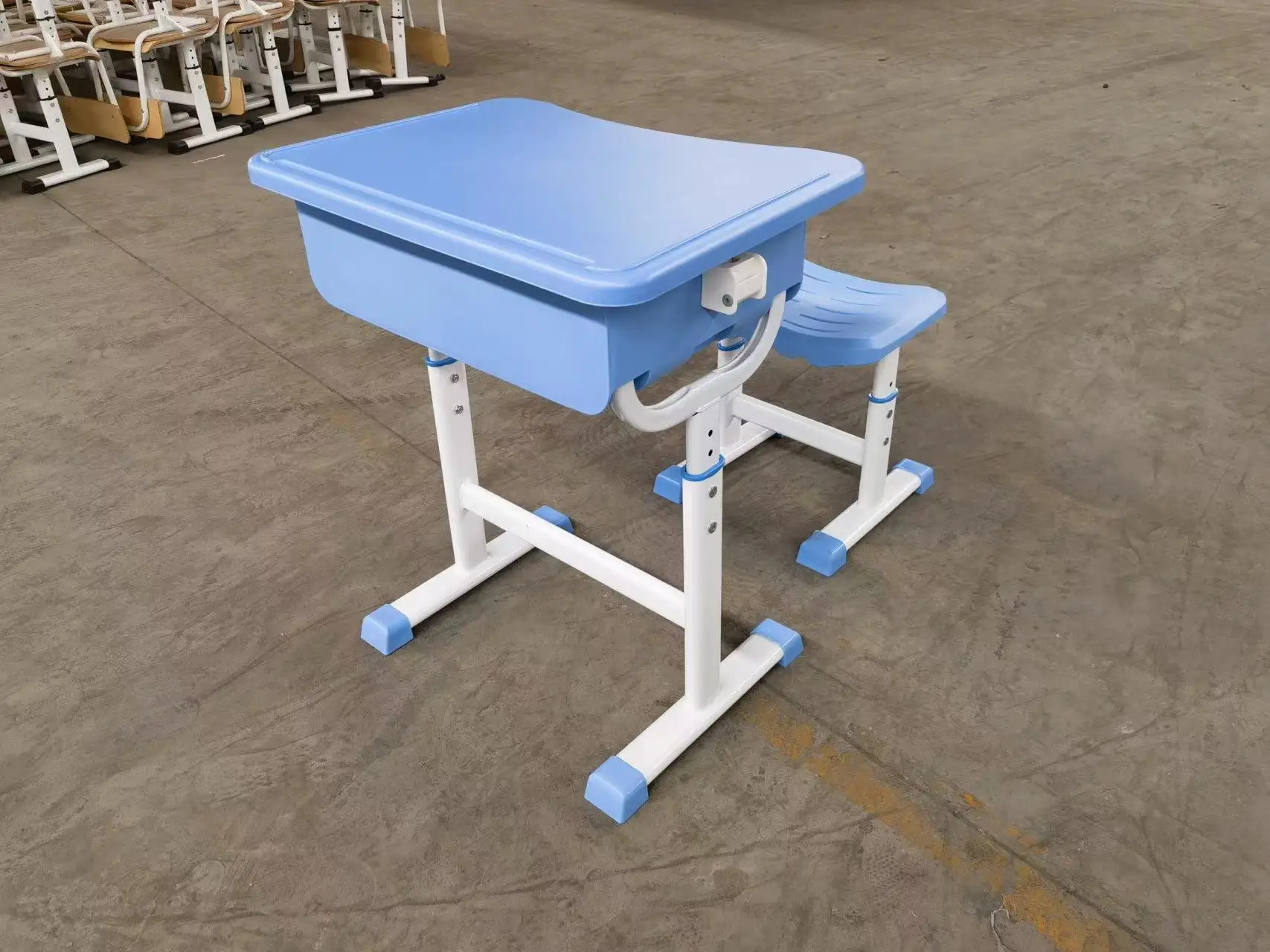 Height Adjustable Modern Plastic Desks and Chairs Furniture Sets School ...