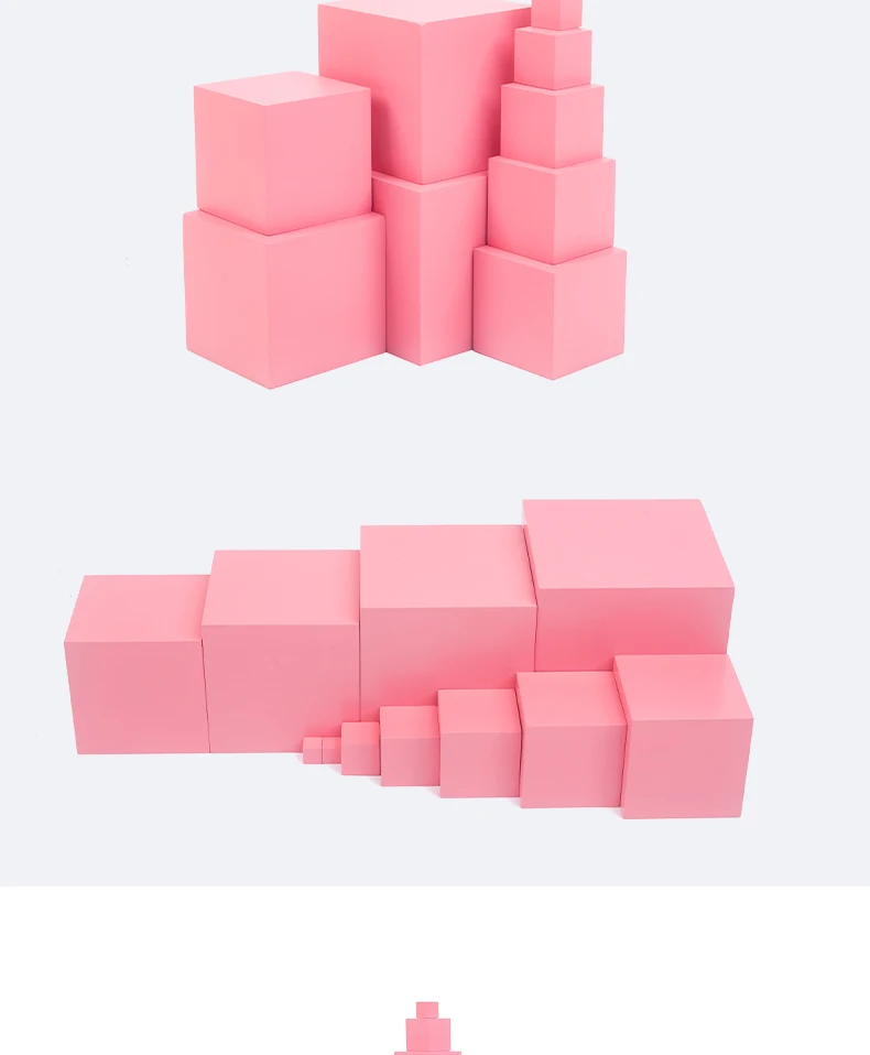 Montessori Sensory Material Pink Tower Montessori Preschool Educational ...
