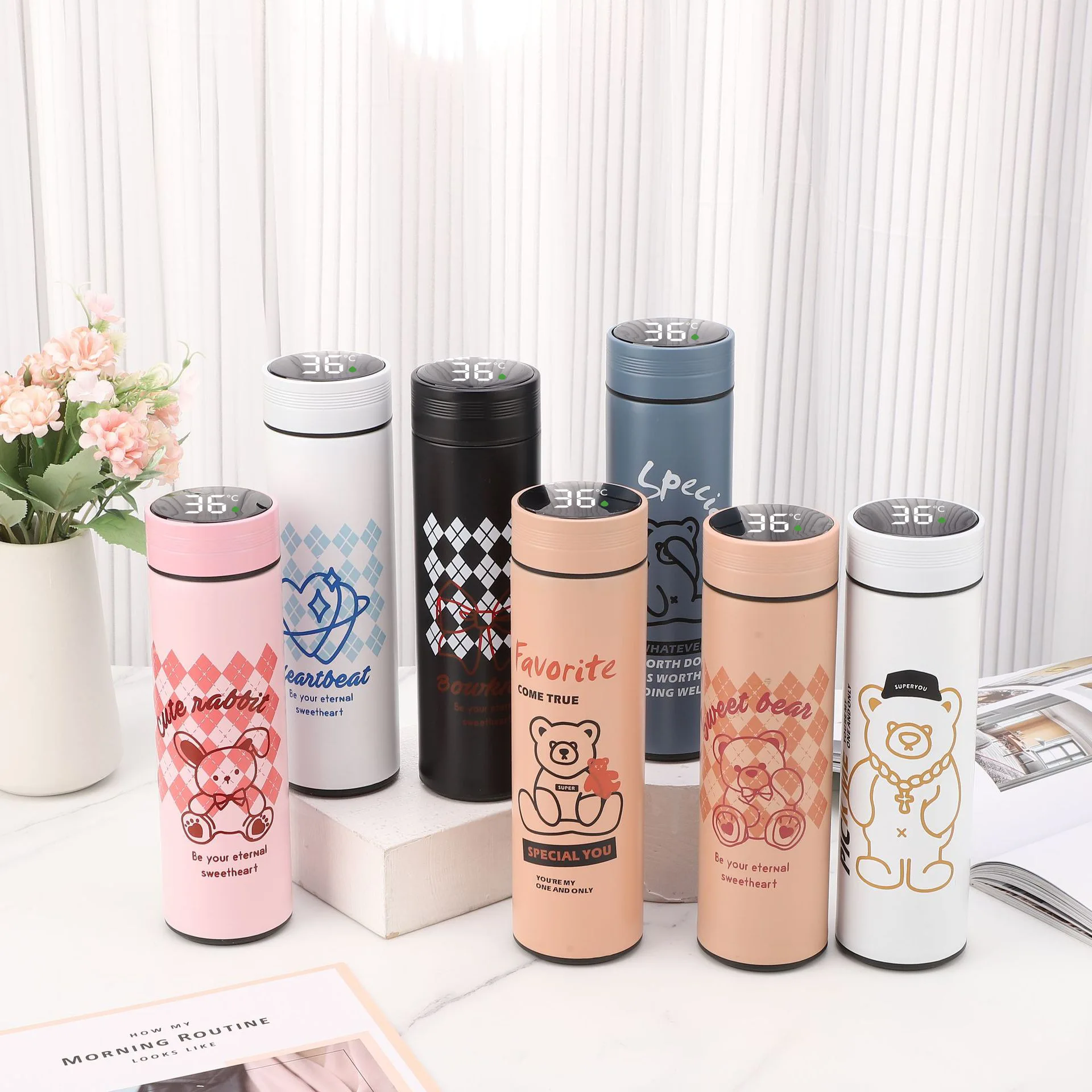 500ml Smart Thermos Water Bottle with Temperature Display Customized ...