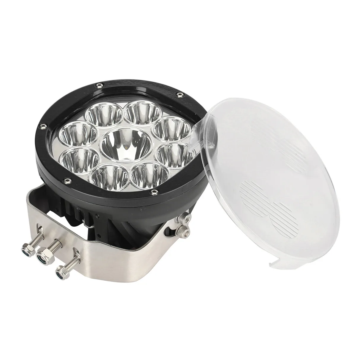 High Power 7 Inch 12v 24v 90w 7200 Lumen Auto Parts Spotlight Round ...