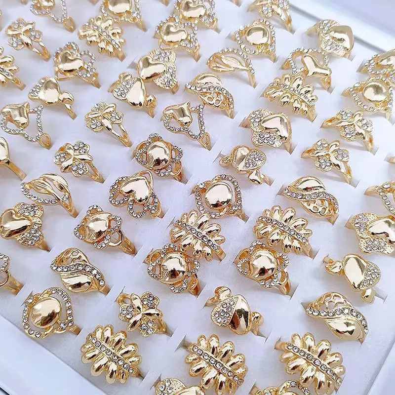 Hot Middle East KC gold ring, gold love shaped drip ring, fashion metal ...