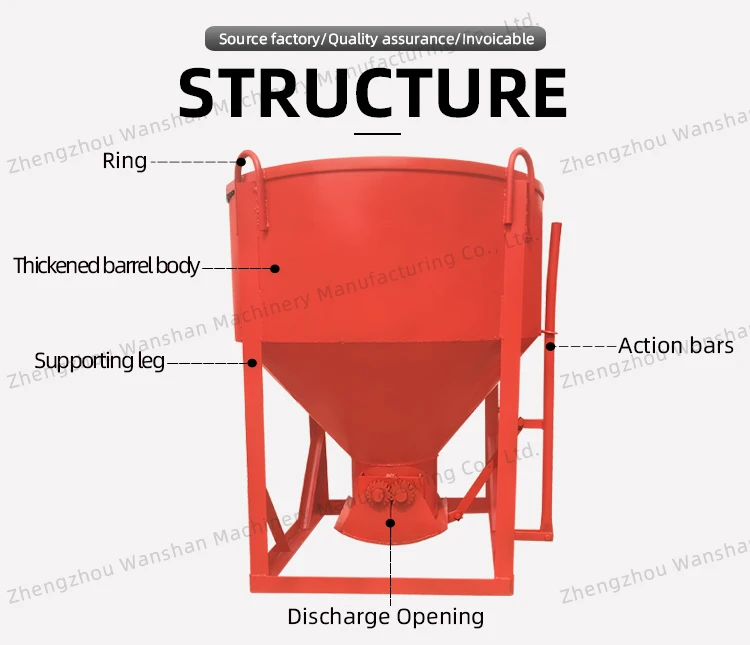 Wholesale Tower Crane Mortar Hopper Tower Crane Ash Hopper Square and ...