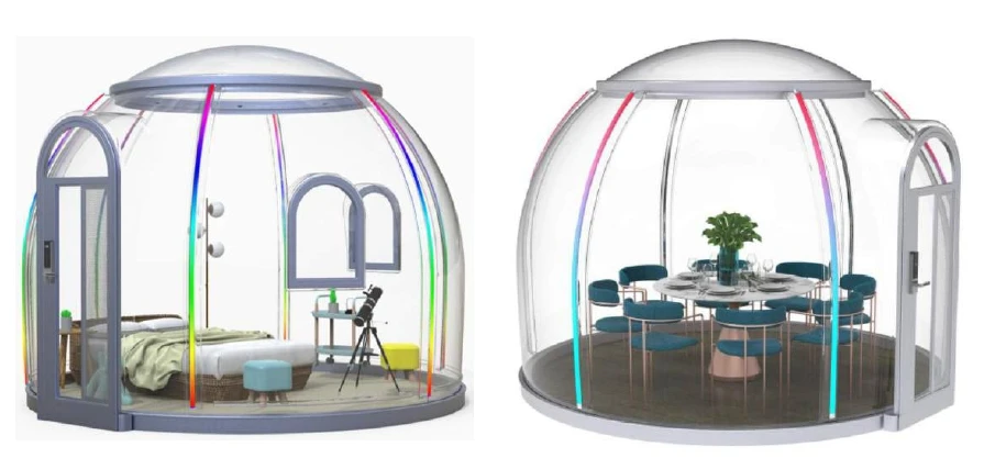 PC Domes Transparent Glamping Geodesic Dome House for Sale