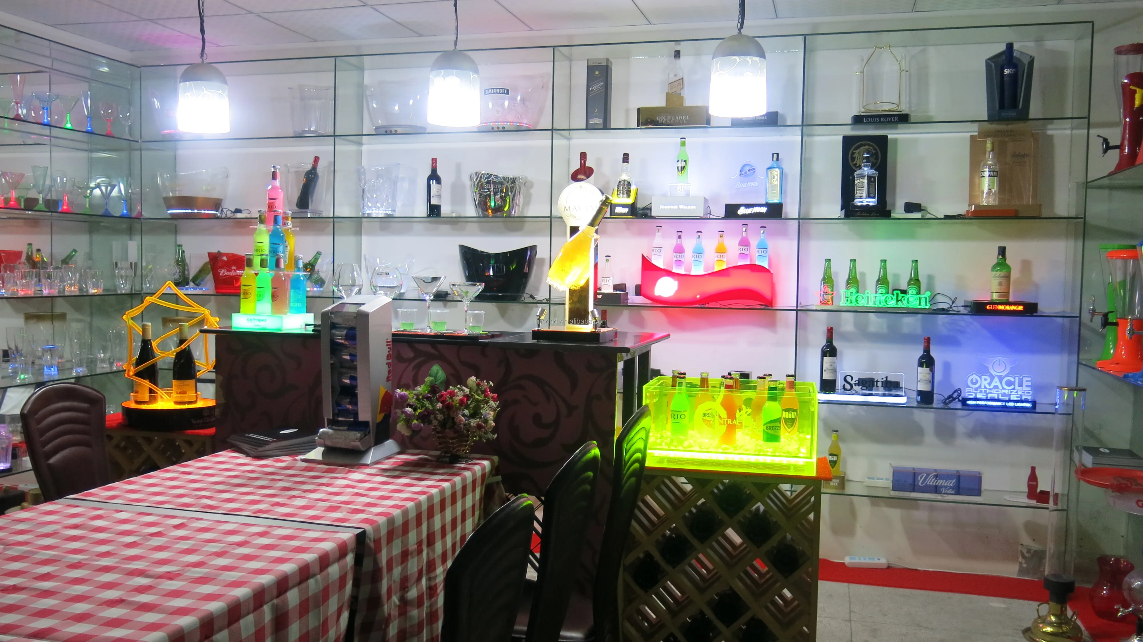 Led Lighted Liquor Bottle Display Illuminated Stand Perfume Bottle ...