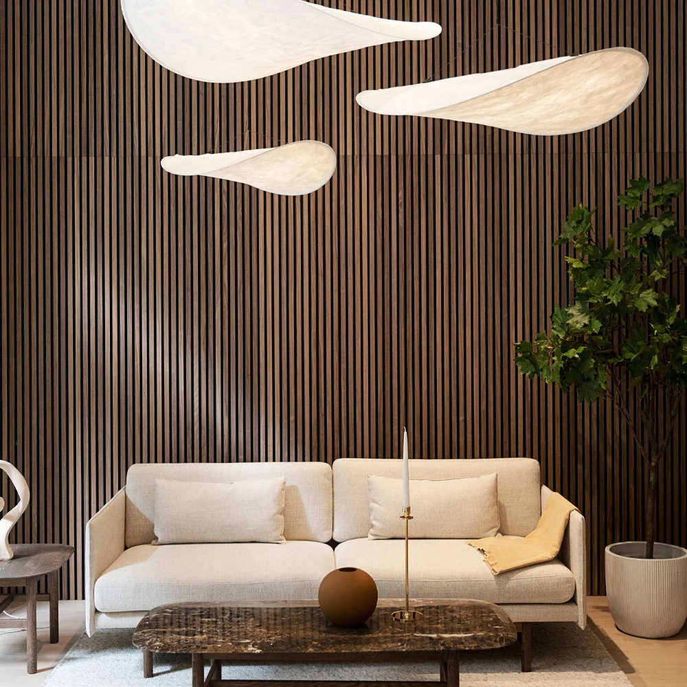 Acoustic Wall & Ceiling Panels Smoked Oak Wooden Sound Isolation ...