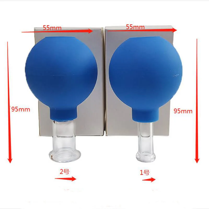 HZ Face Cupping Set Rubber Suction Bulb Glass Cupping Set 2pcs Anti ...