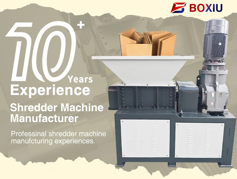 Two Shaft Waste Corrugated Paper Box Carton Recycling Crusher Shredder ...