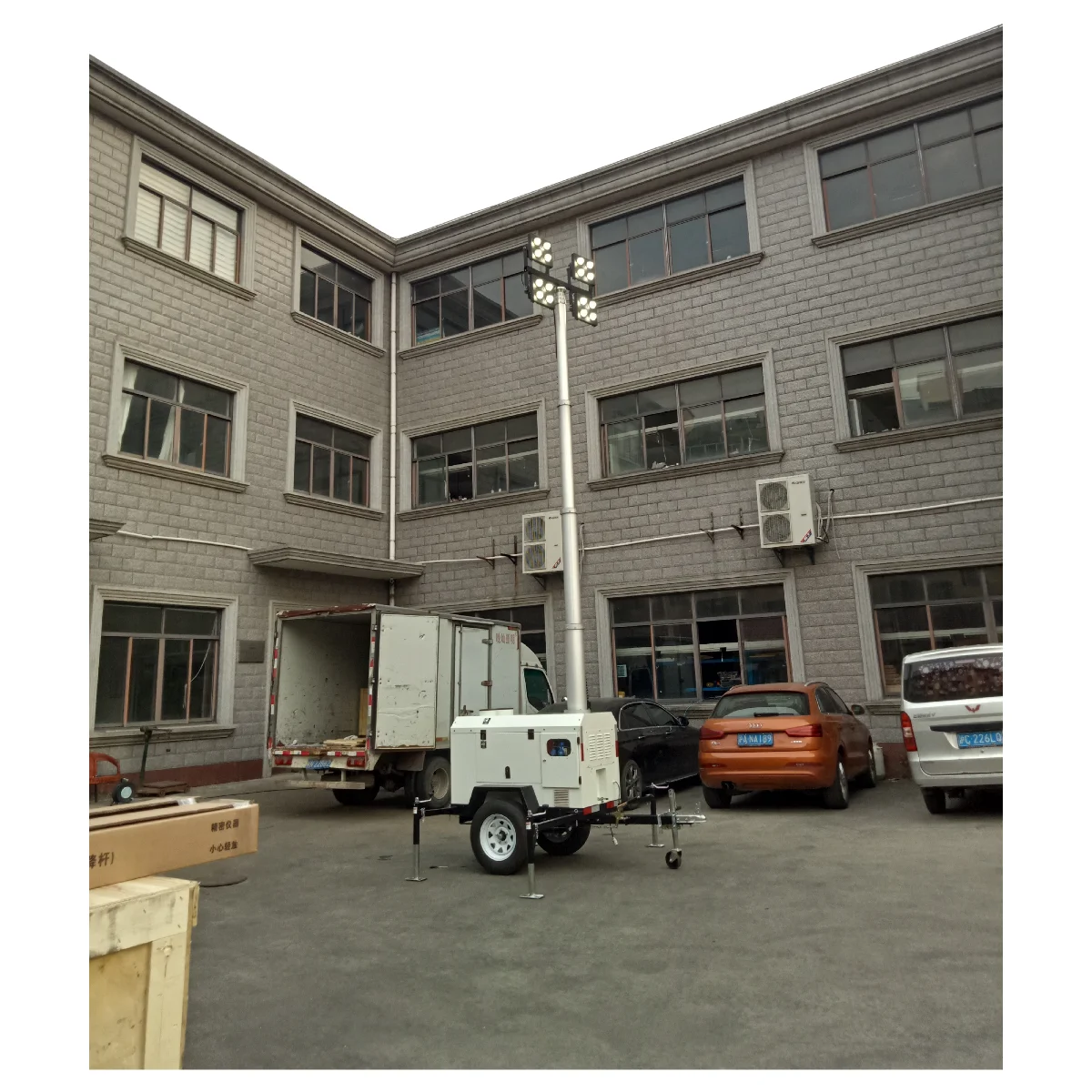 Mobile Led Signal Tower Night Scan Light Generator With Tower - Buy ...