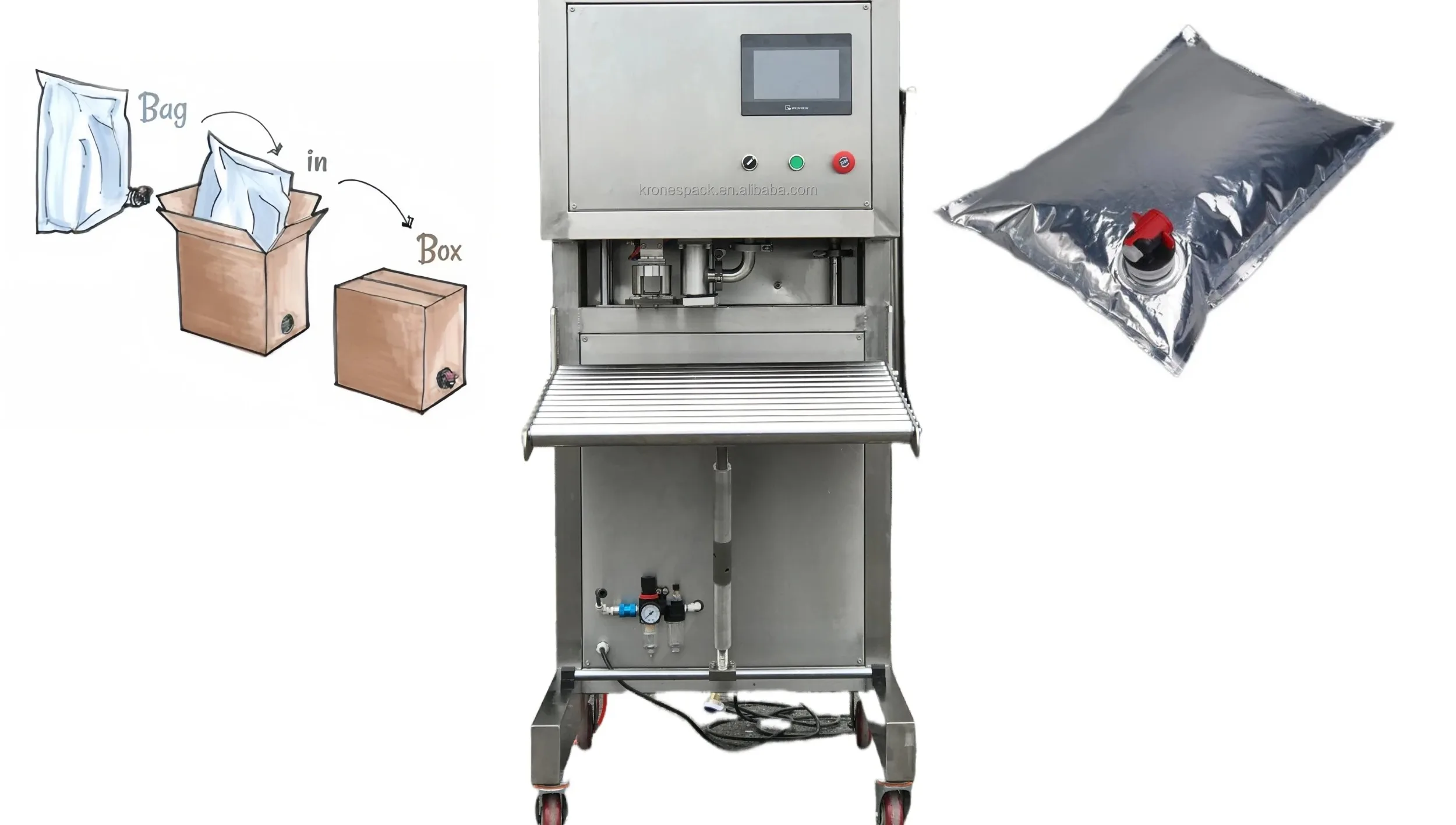 Kbib-1a Automatic Aseptic Food Grade Liquid Bib Filling Machine - Buy ...