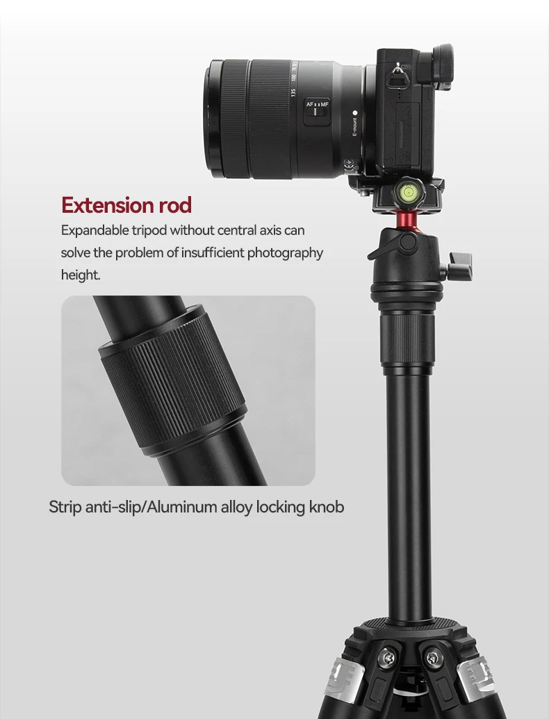 Tripod Center Column Extension Camera Mount Extender Telescopic Rod for ...