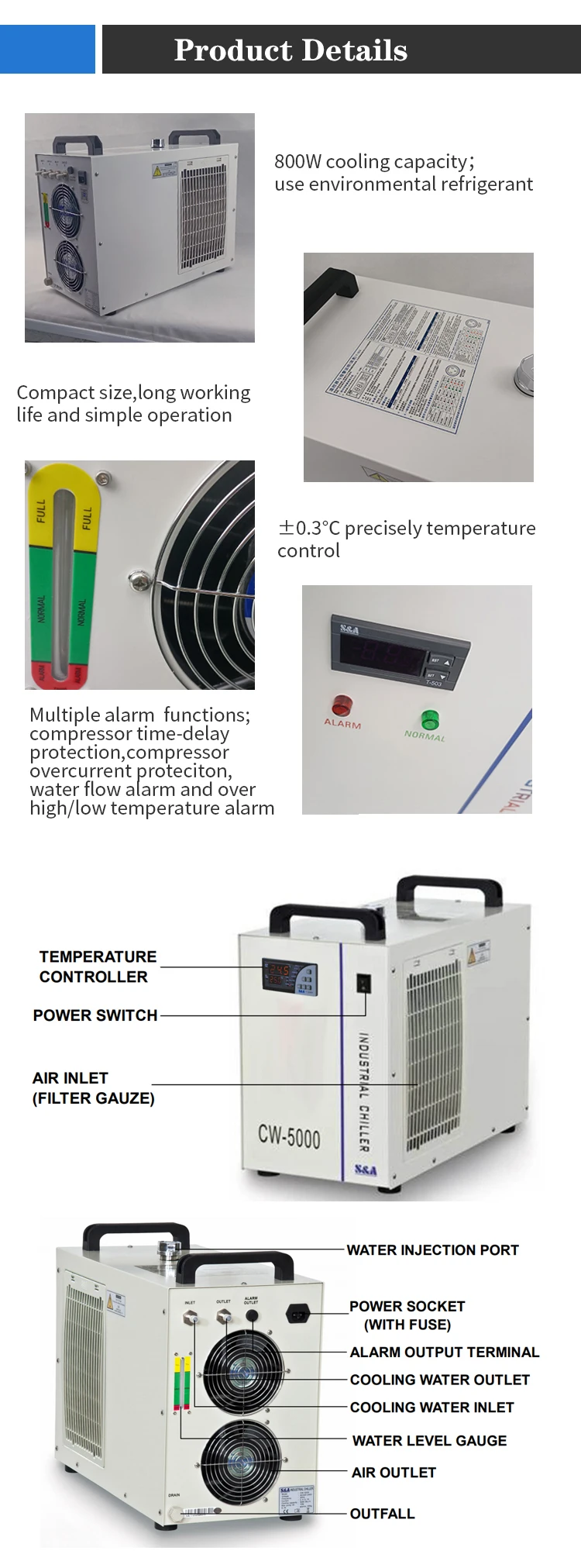 CW 5000 Water Chiller - High-Accuracy Cooling Solutions
