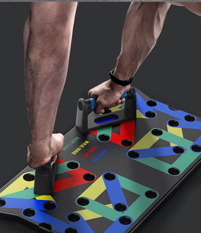 Portable Home Push Up Board 9 In 1 Rack Fitness Exercise Tool Multi ...