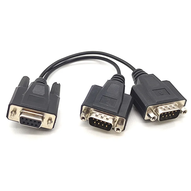 Db9 Female To Dual Db9 Male Splitter Cable - Buy Rs232 Serial Splitter ...