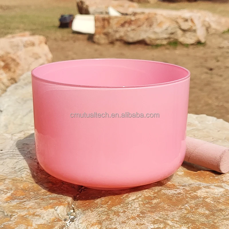 Q're Healthy Mascot Nice Pink Transparent Singing Bowl Crystal Bowl ...