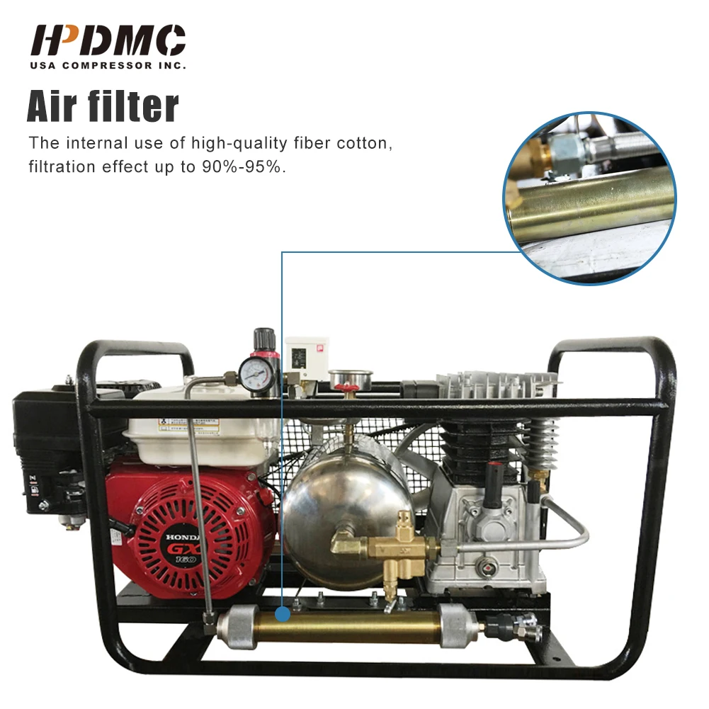 Scuba Diving Gasoline Engine Power Hookah Air Compressor