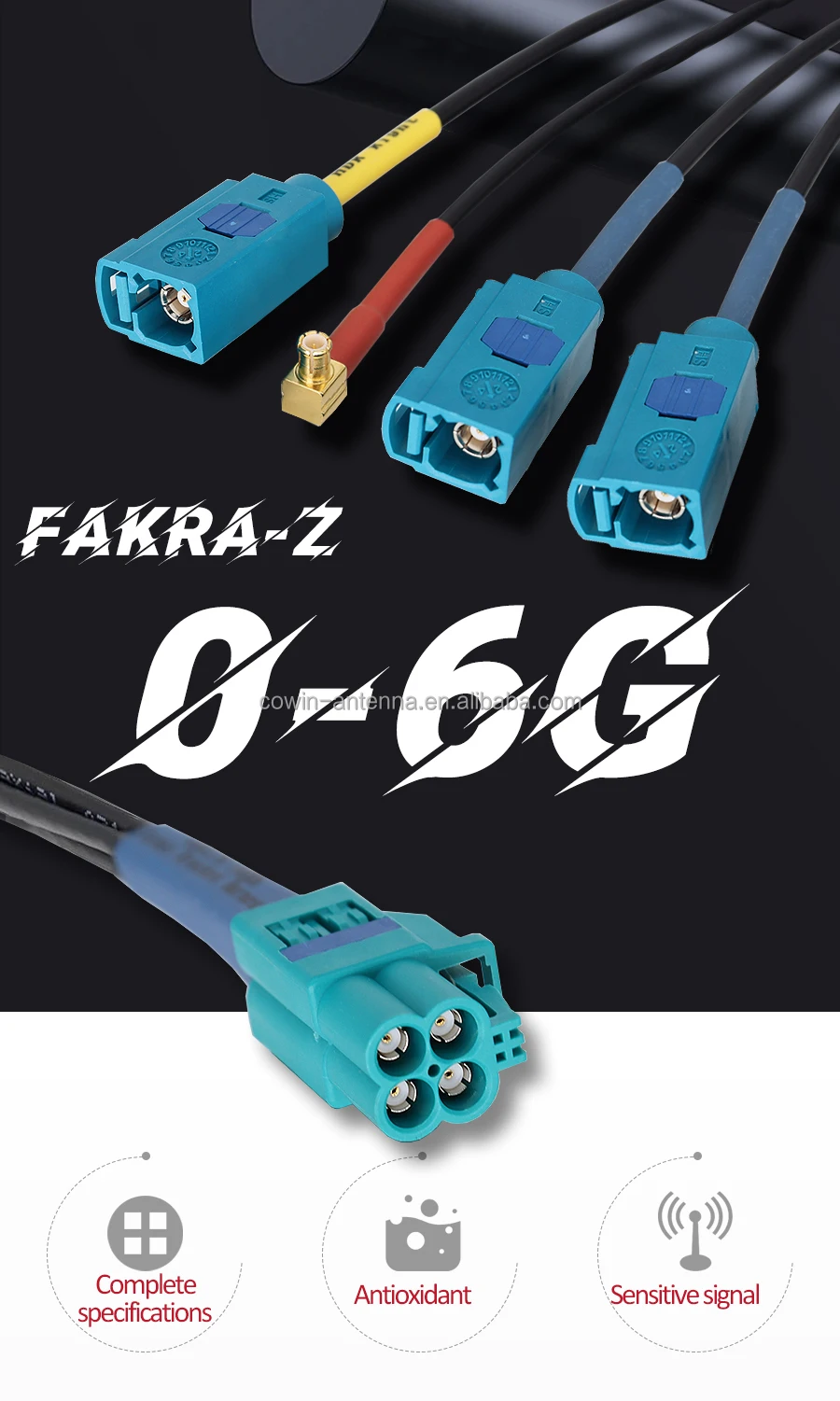 Customized Fakra Kabel 4Pin Male Female Mini Fakra Z To Quad Male ...