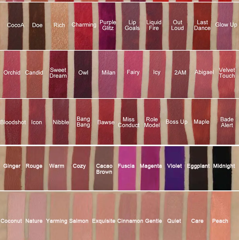 Private Logo 163 Colors Low Moq Lipgloss Vegan Matte Liquid Lipstick ...