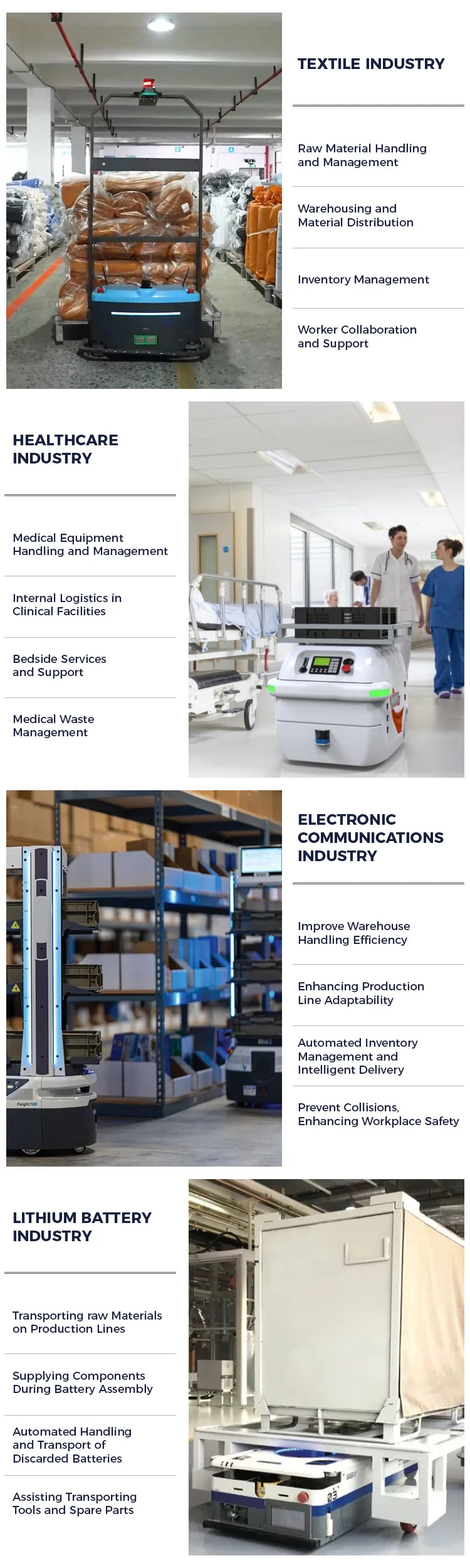 Autonomous Mobile AMR AGV Robot - 800kg Load Handling