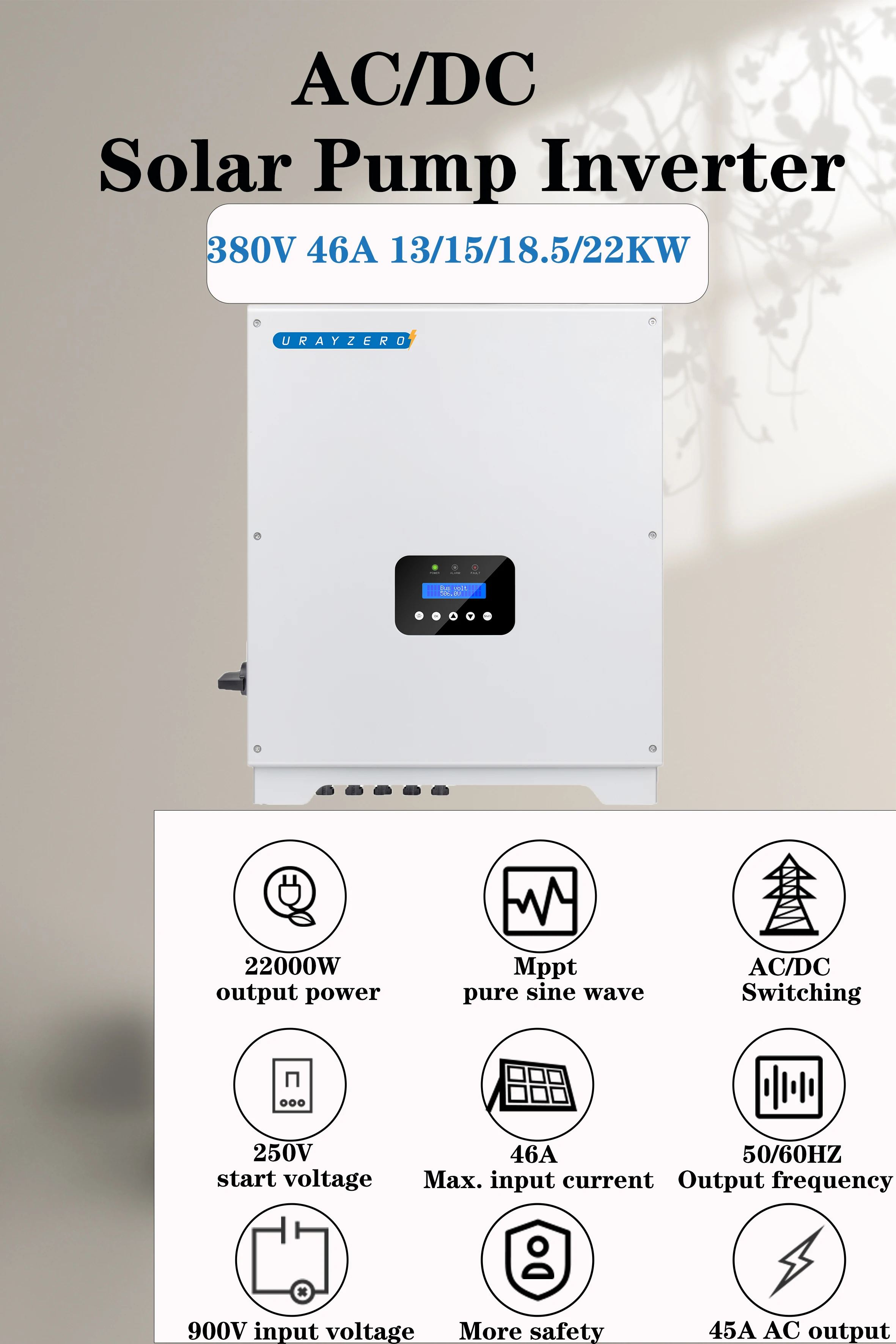 45 Kw Solar Powered Water Absorption Inverters Off Grid Grid Tied ...