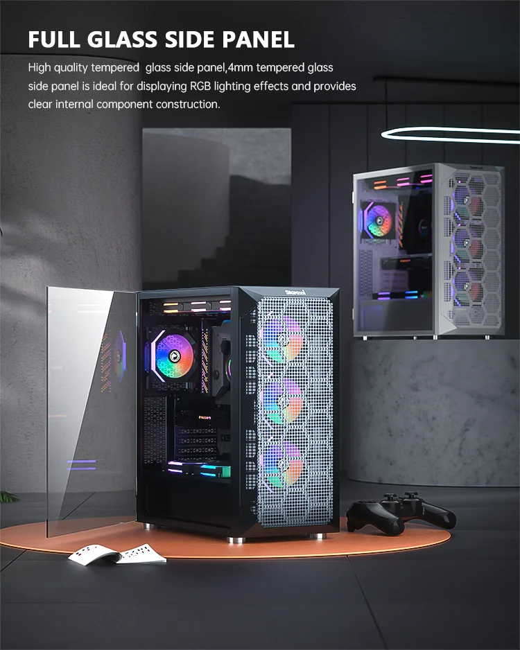 Oem/odm Factory Direct Sale E-atx Pc Casing Full Tower Mesh Panel ...