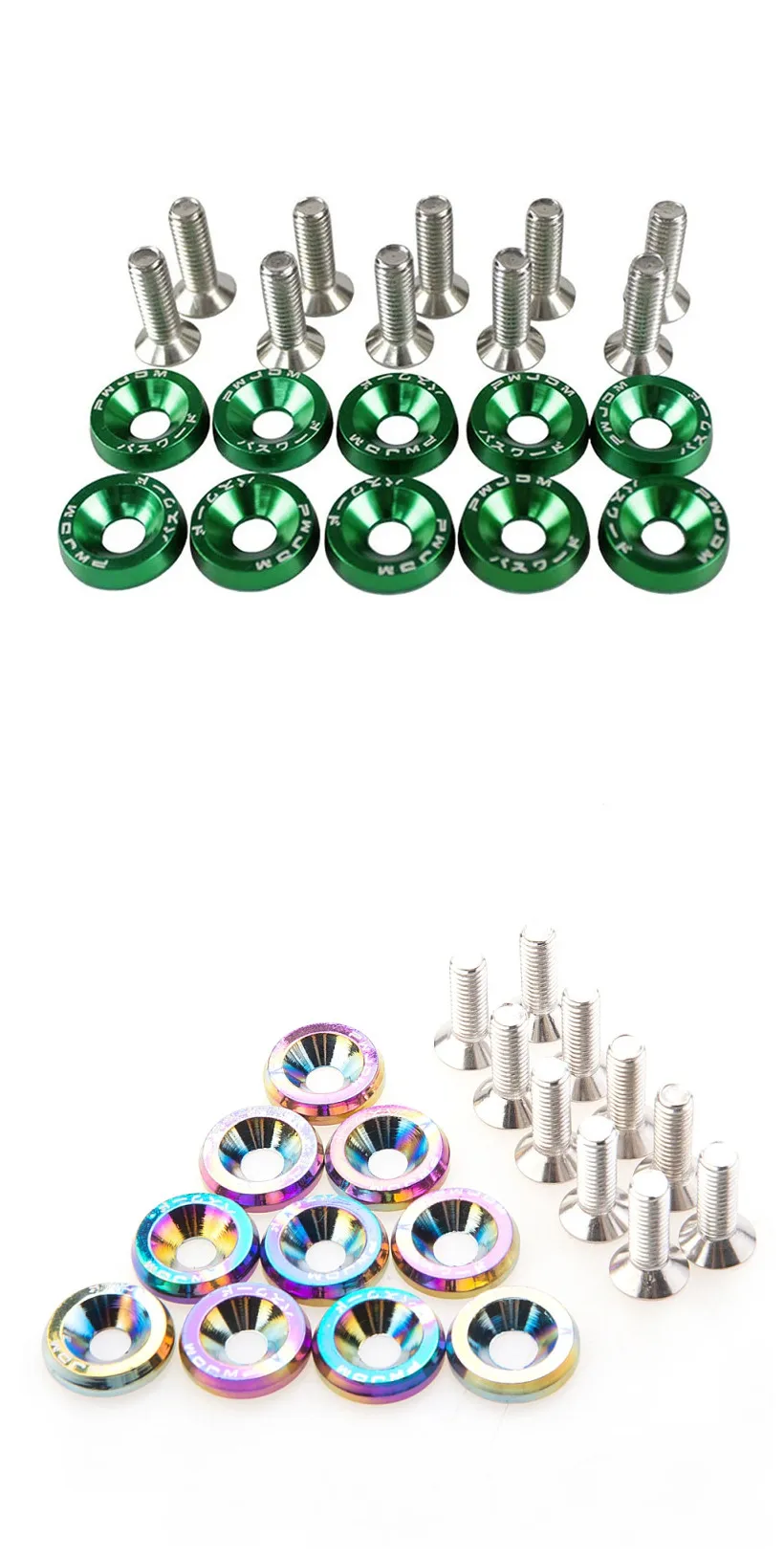 Car Modified Hex Fasteners Fender Washer Bumper Engine Concave Screws ...