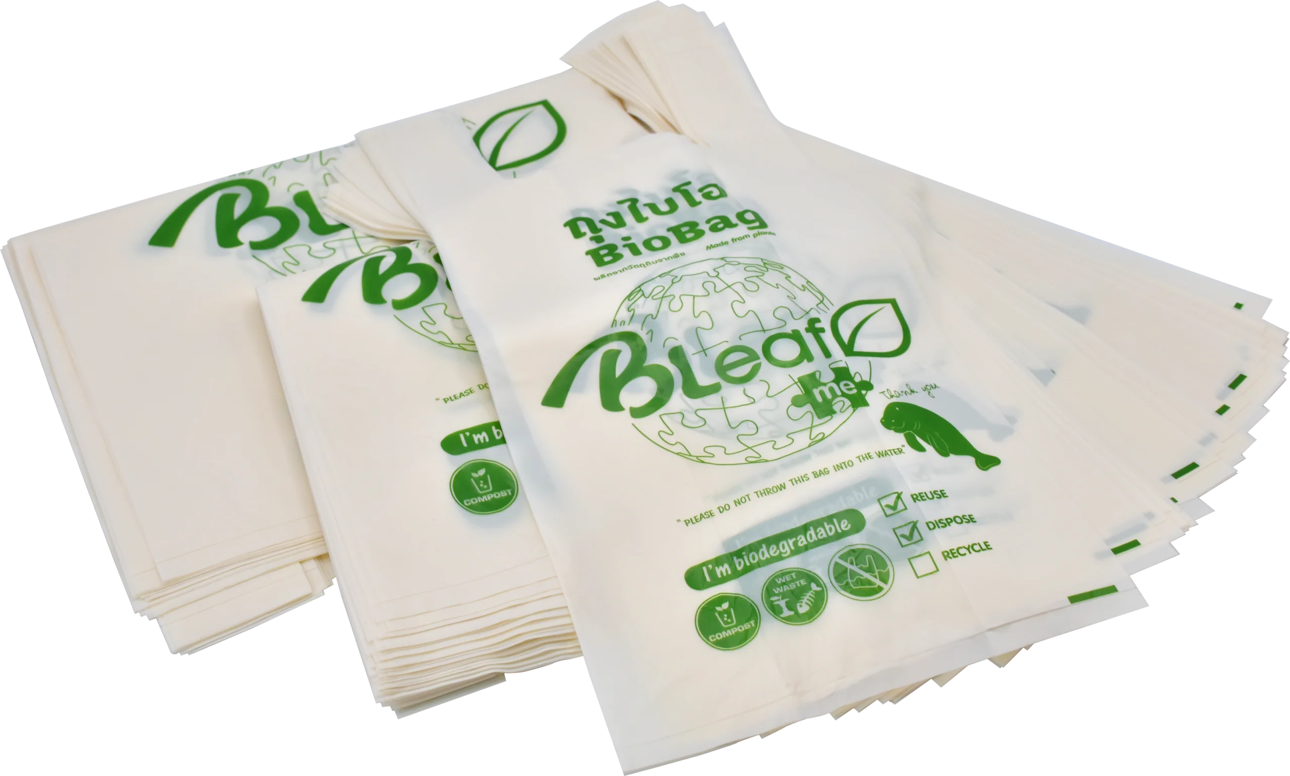 Cornstarch Biodegradable Handle Bags Plastic Shopping Bags With Logo ...