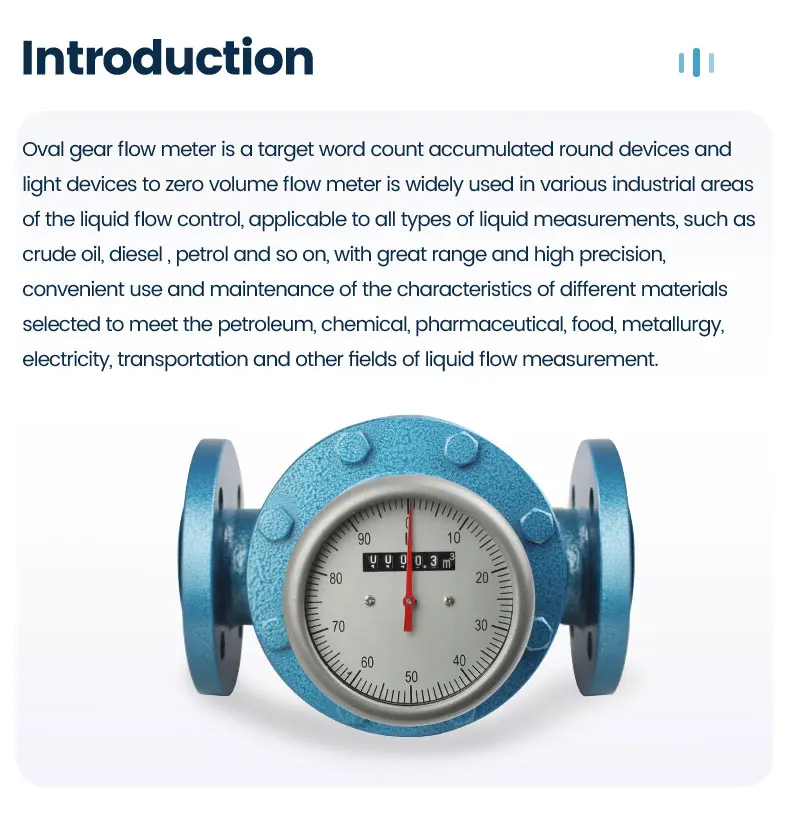 Diesel Oil Lubricant Flow Meter Dn150 Positive Displacement Oval Gear ...