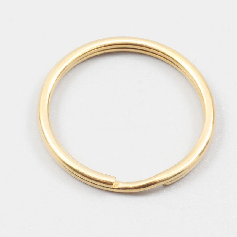 304 Stainless Steel Rose Gold Split Ring KeyChain Accessories 15mm 16mm ...