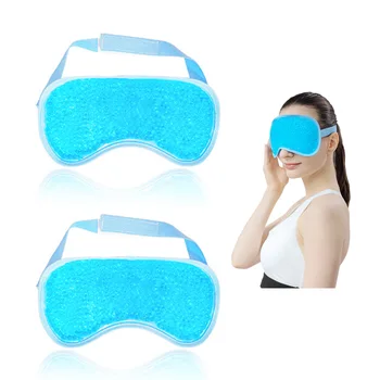 Cooling Eye Mask With Gel Bead,Reusable Cold Compress Ice Pack Sleeping ...