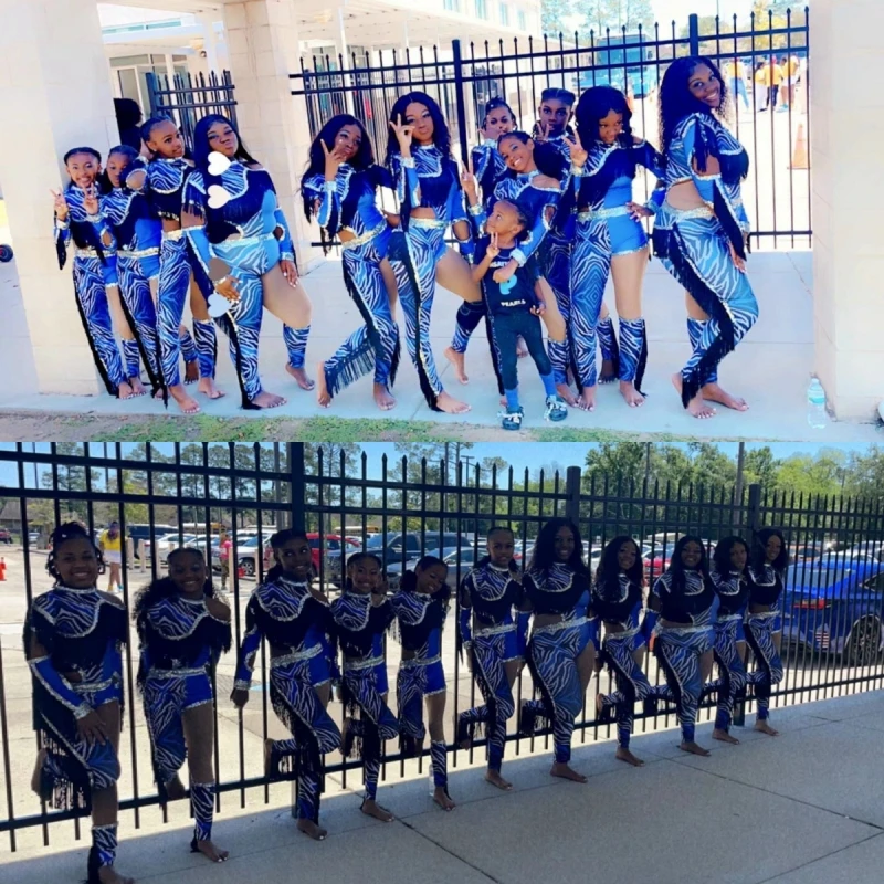 Custom Long Team Majorette Uniforms Outfits Dancewear Leotards Outfits Majorette Costume Dance