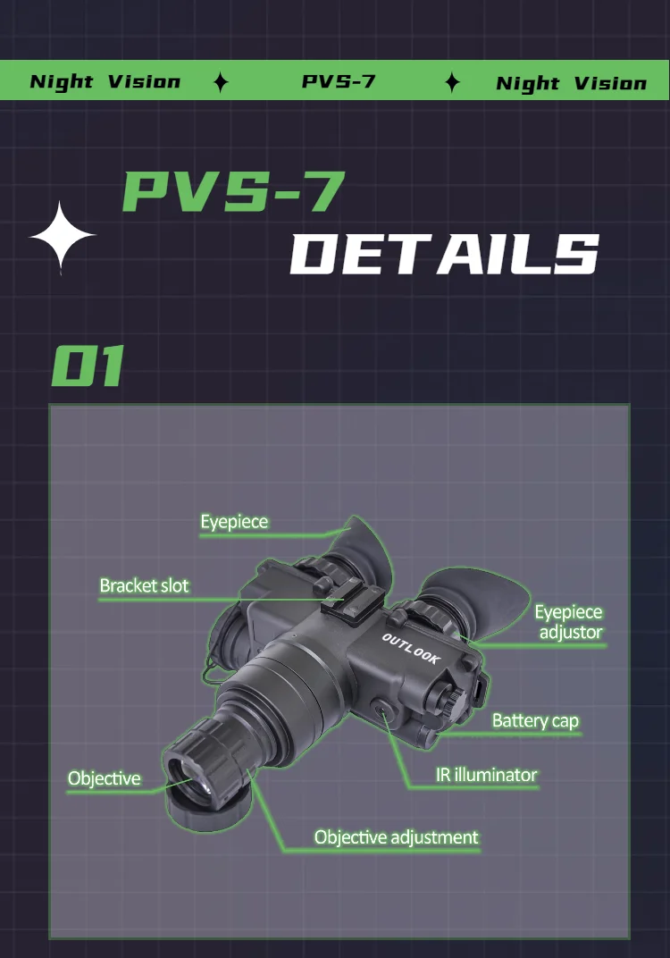 VY Hunting VY-PVS31 Night Vision Binocular Waterproof FOM1600 Night ...