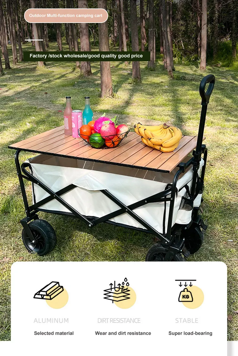 Ty Outdoor Camping Cart Garden Metal Folding Beach Wagon Cart - Buy ...