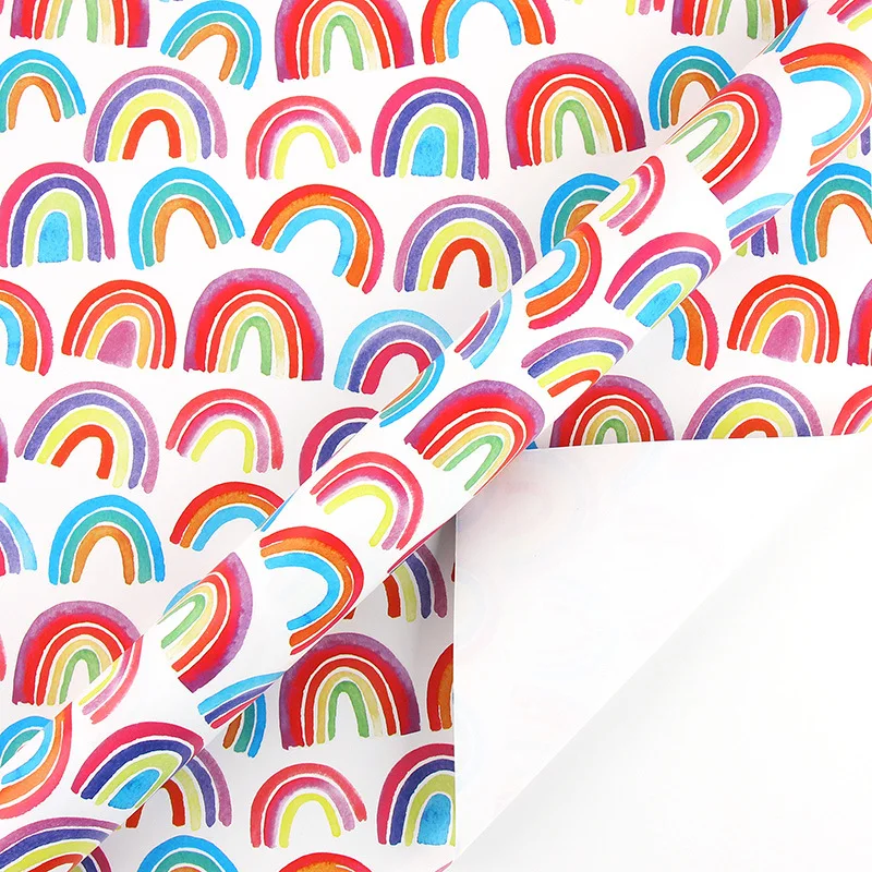 Colorful Rainbow Style Wrapping Paper Roll For Wedding Kids Birthday ...
