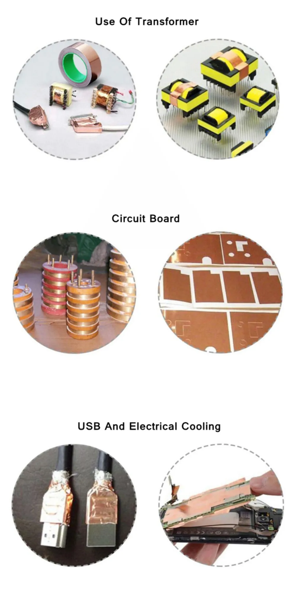 Black Back Conductive Copper Foil Adhesive Tape Suppliers For Stained ...