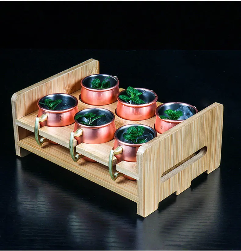 Mini Moscow Mule Mugs 2 Oz Cocktail Solid Copper Cup Stainless Steel ...