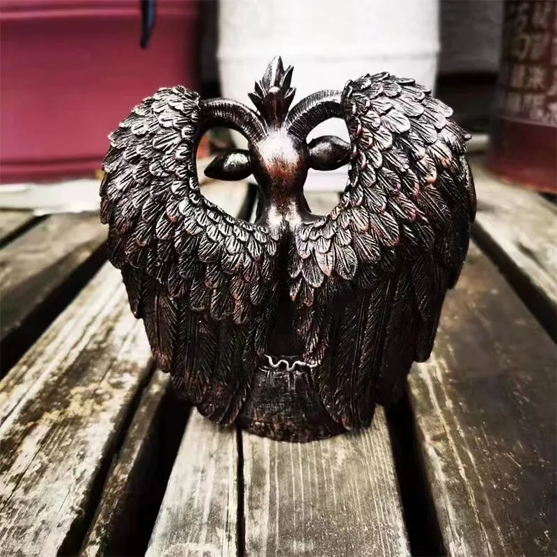 Large Seated Baphomet Lucifer Satanic Demon Goat of Mendes Pagan Statue ...