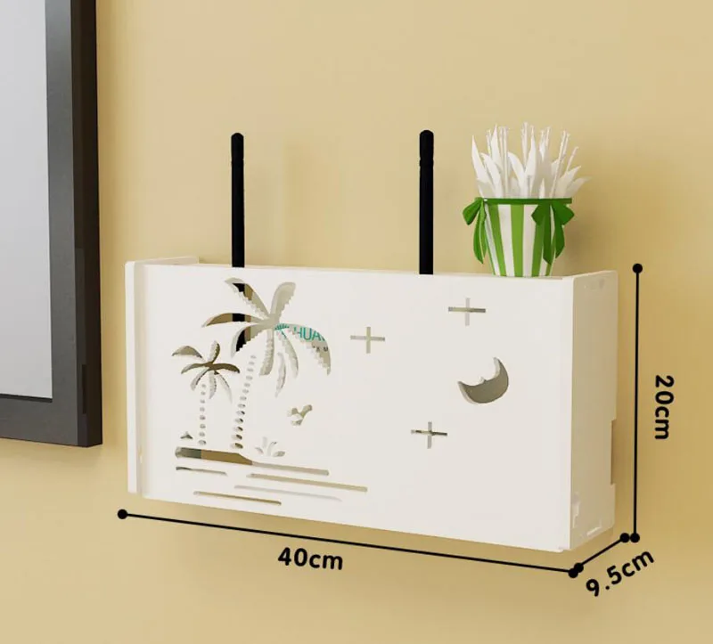 Home Wall Mount Wifi Router Boxes Wi-fi Router Shelf Storage Shelf High ...