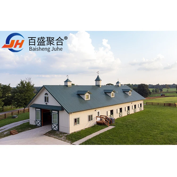 Prefabricated Steel Structure Building Shed Horse Stables Designs Horse ...