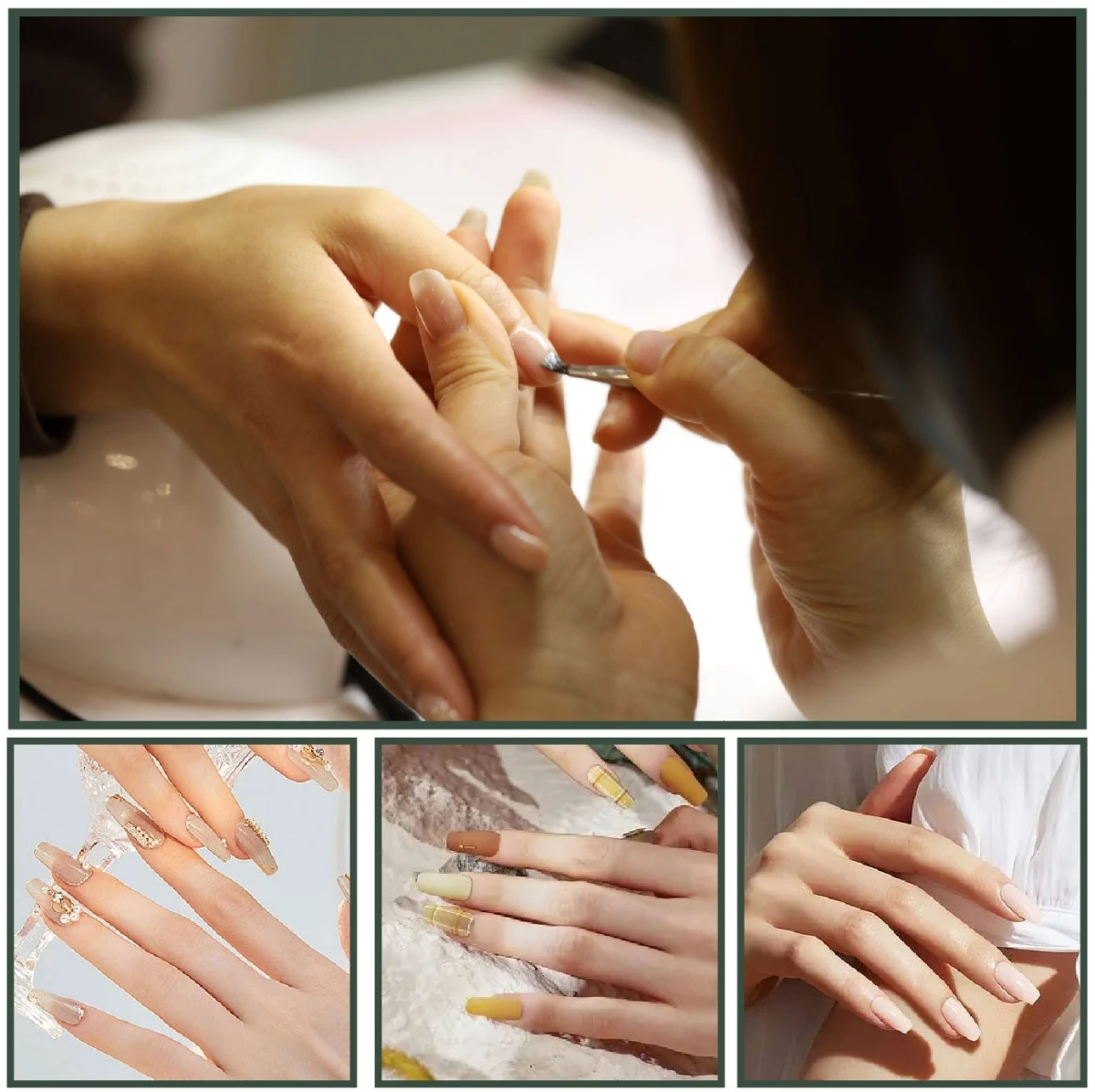 Metal Handle Gold Ferrule Manicure Nail Gel Blooming Brush Tool Nail ...