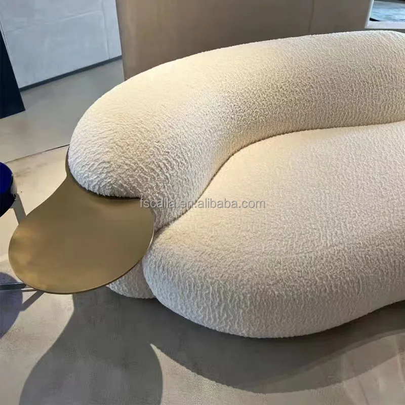 Luxury Living Room S Shape Sectional Sofa with Coffee Table